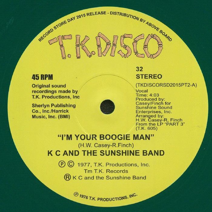 K C And The Sunshine Band - I'm Your Boogie Man (10") (Green) – Further ...
