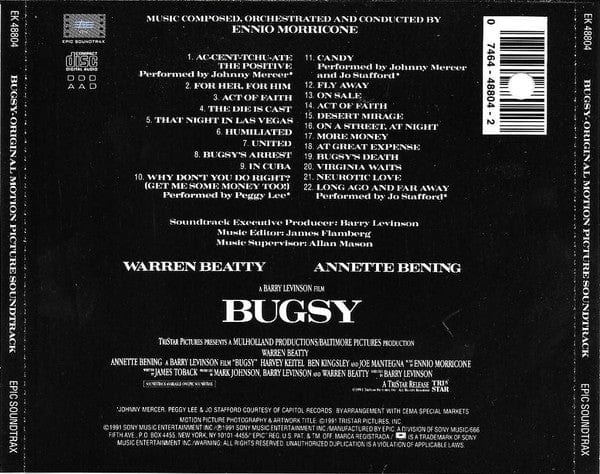 Ennio Morricone - Bugsy - Original Motion Picture Soundtrack (CD ...